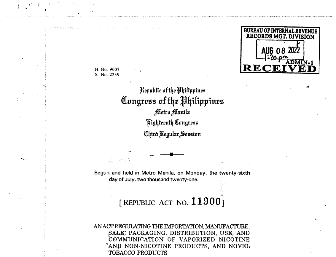 RA 11900 – planetvape-ph